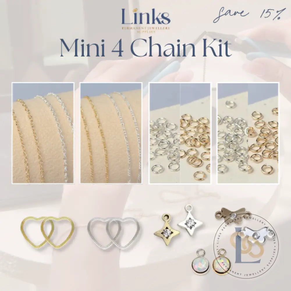 Mini 4 Chain Permanent Jewellery Starter Kit – Links Permanent ...