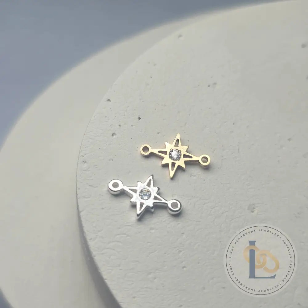 Mini Cubic Zirconia North Star Connector – Links Permanent Jewellery ...